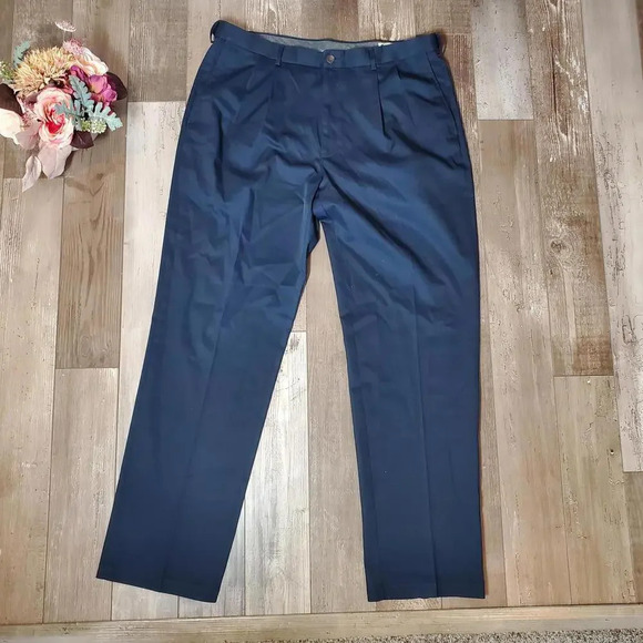 Haggar | Pants | Haggar Classic Fit Premium No Iron Khaki Blue Mens ...